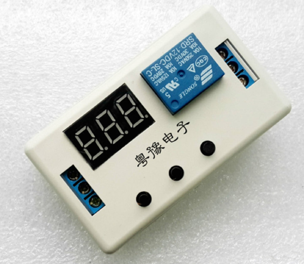 6A6 12V LED Display Digital Programmable Timer Timing Relay Module Sel – Blue PCB Electronics