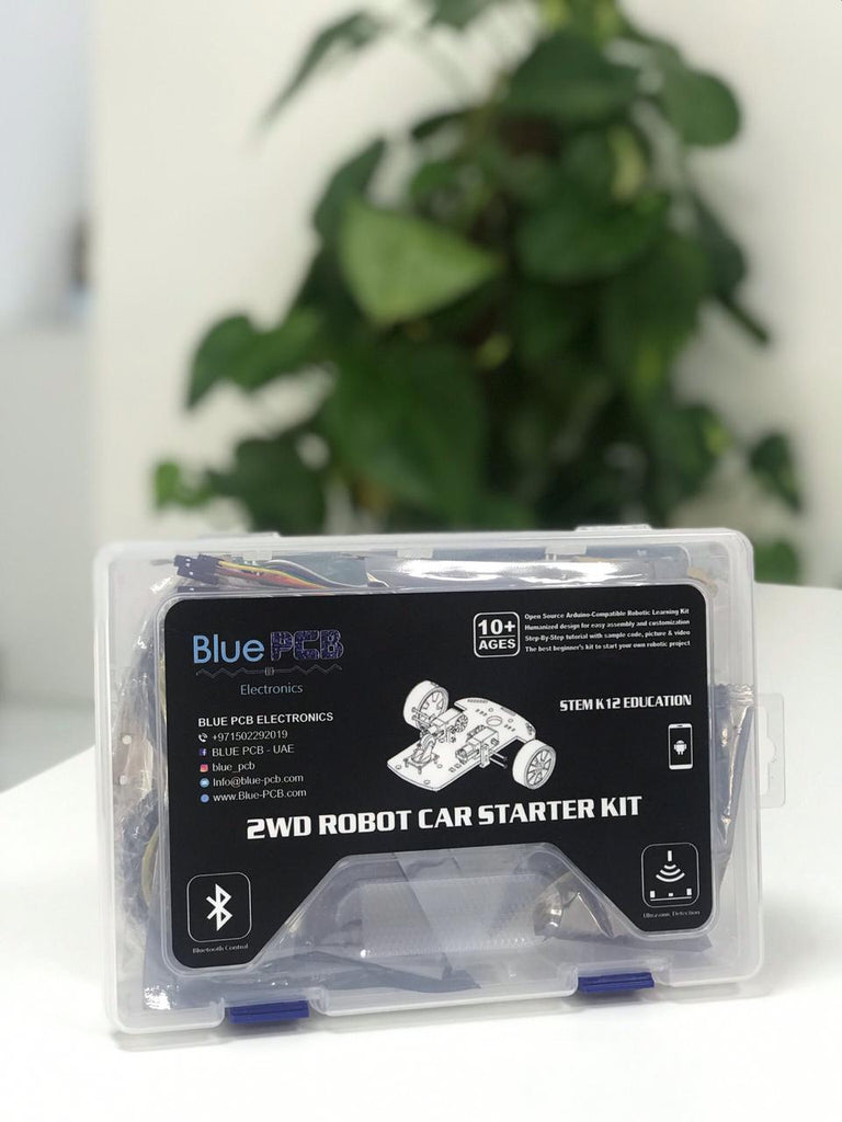 2WD Robot car starter kit – Blue PCB Electronics