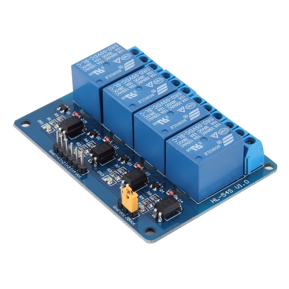 4 Channel 5V Relay Module Board – Blue PCB Electronics
