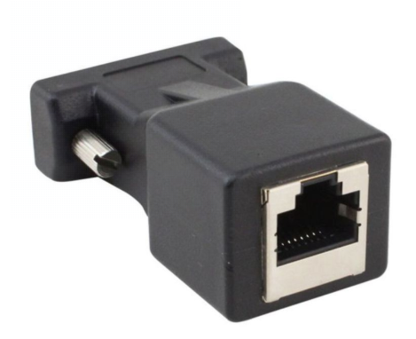 2A18 VGA Male To RJ45/Ethernet Female Adapter Black – Blue PCB Electronics